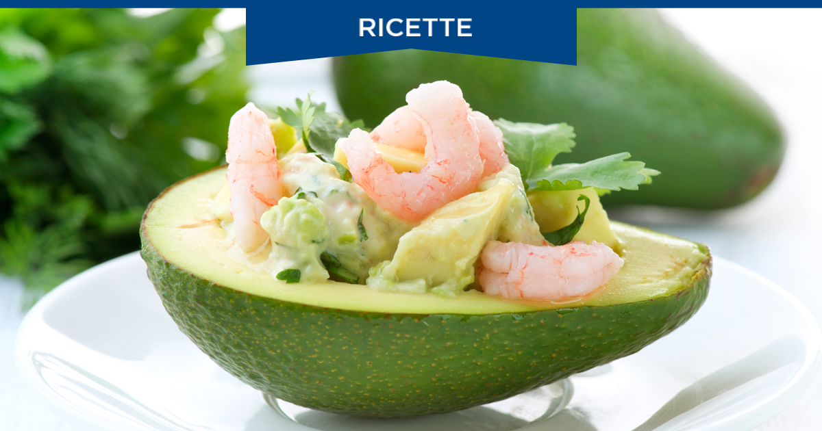 Antipasto di guacamole e gamberetti | Olio Maya